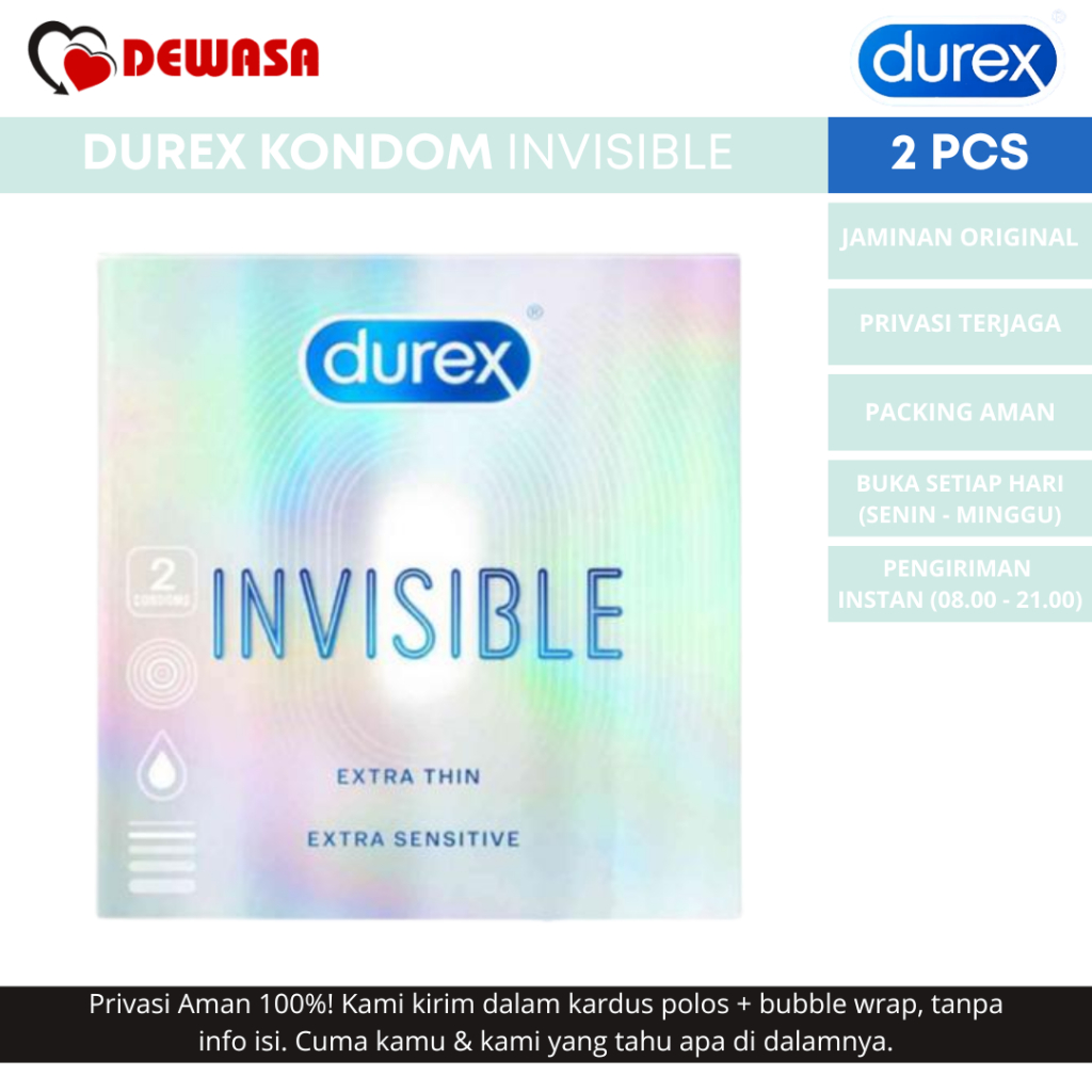 Jual Durex Kondom Invisible – 2 Pcs | Shopee Indonesia