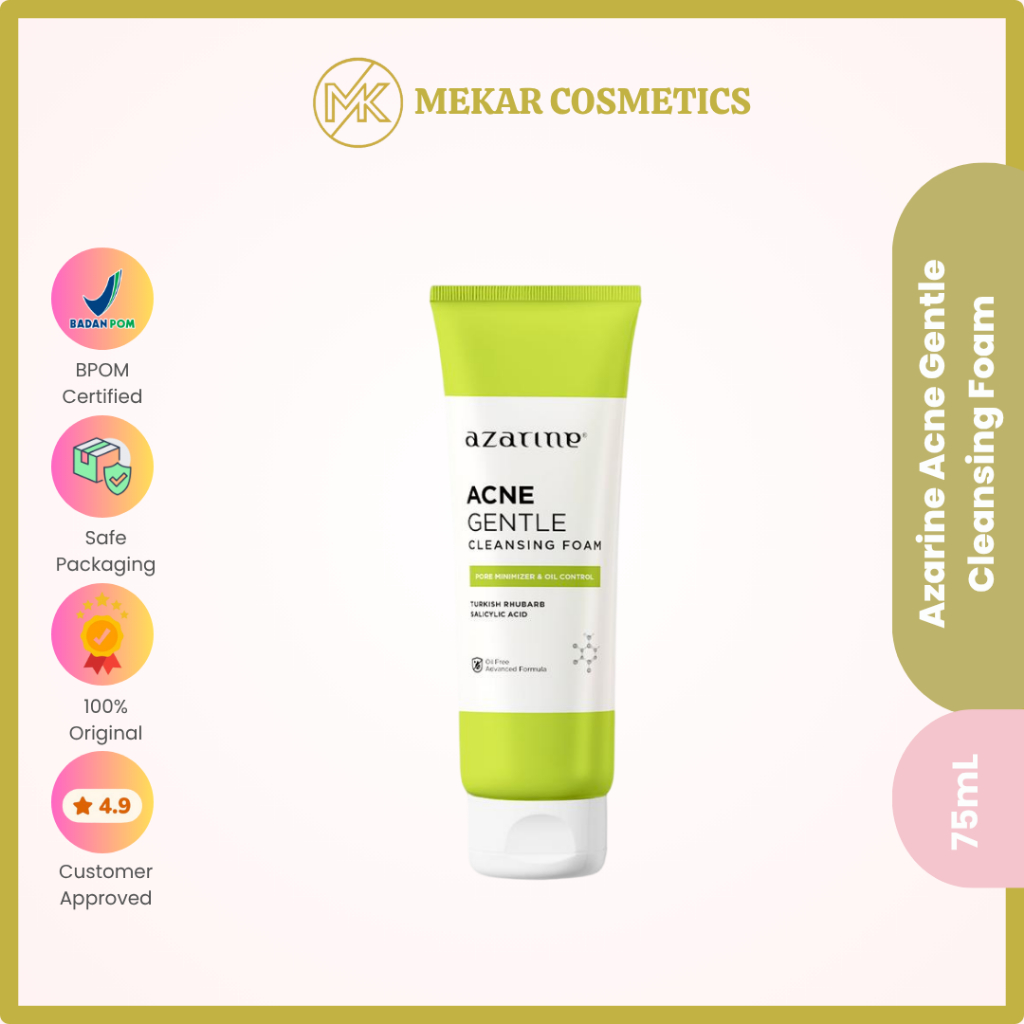 Jual AZARINE ACNE GENTLE CLEANSING FOAM 75ML | Shopee Indonesia