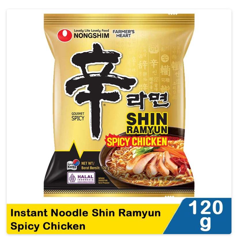Jual nong shim instant noodle shin ramyun spicy chicken 120g | Shopee ...