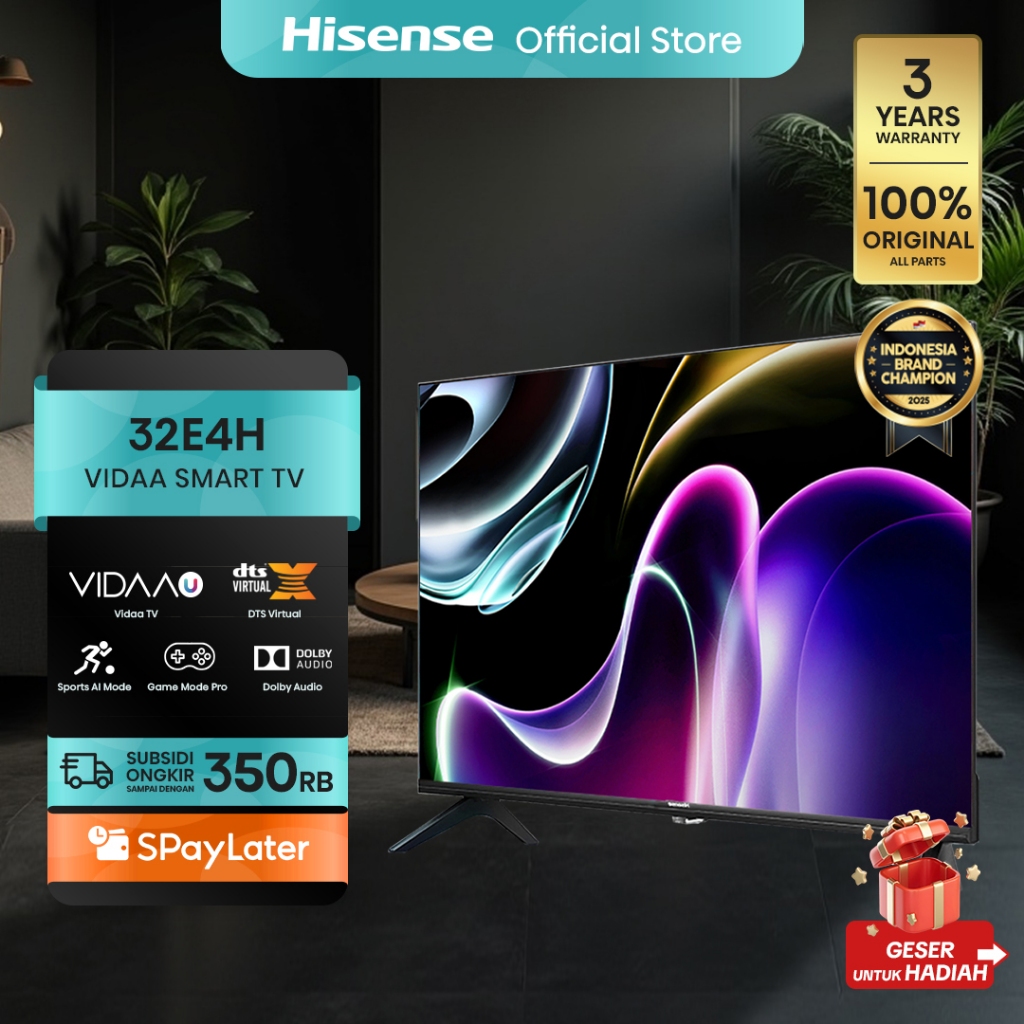 Jual Hisense 32" HD Vidaa Smart TV-Bezelless Design-Dolby Audio ...