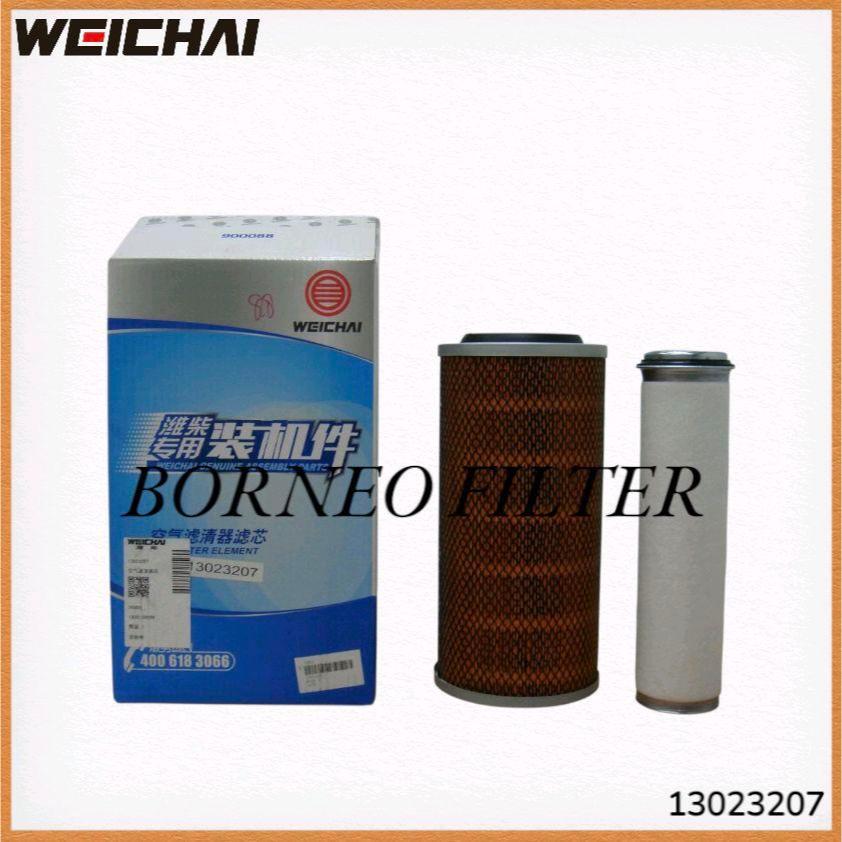 Jual 13023207 Weichai Genuine Set Air Filter Outer + Inner WD103/R ...