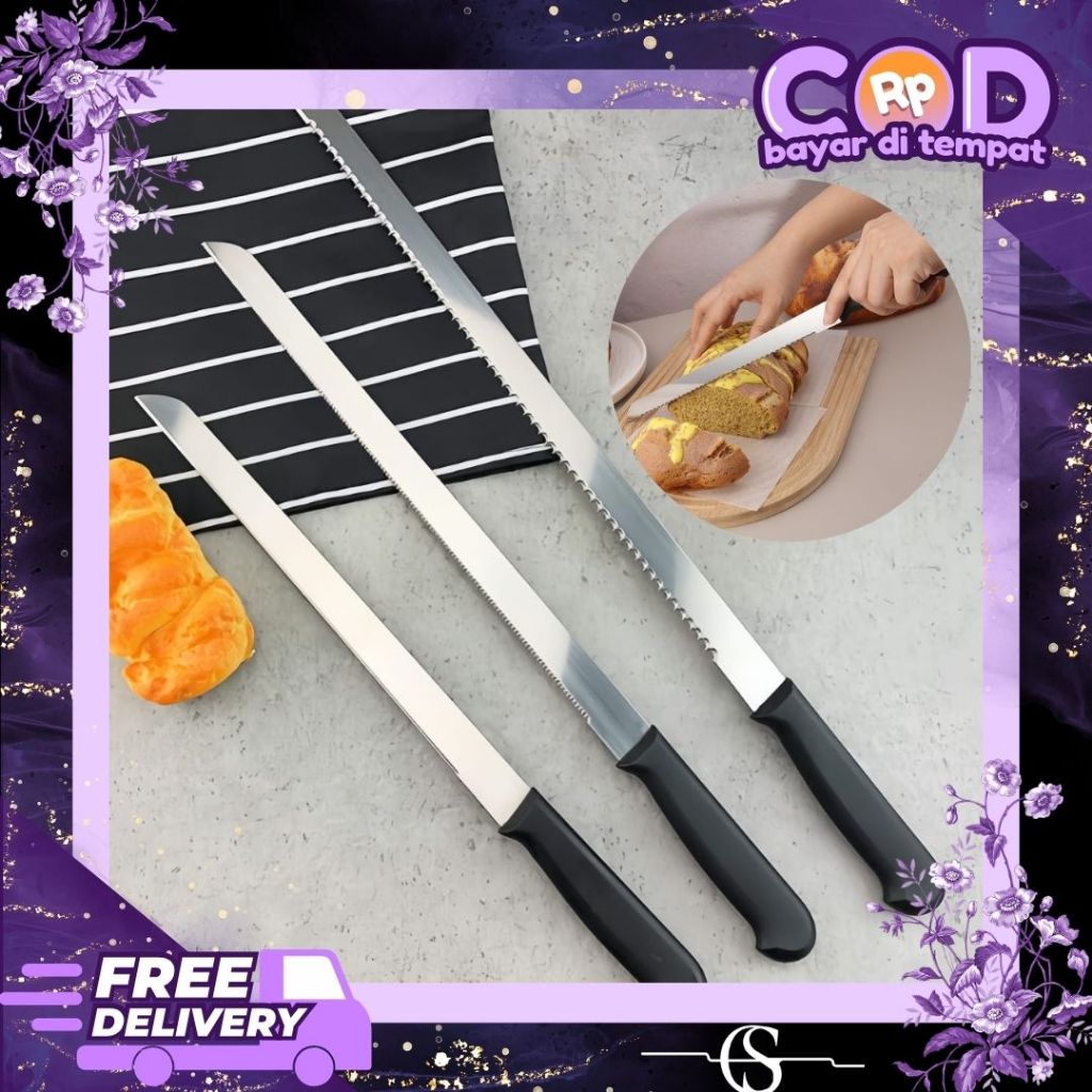 Jual Pisau Bread Cake Knife / Pisau Roti / Pisau Pemotong / Pisau Roti ...