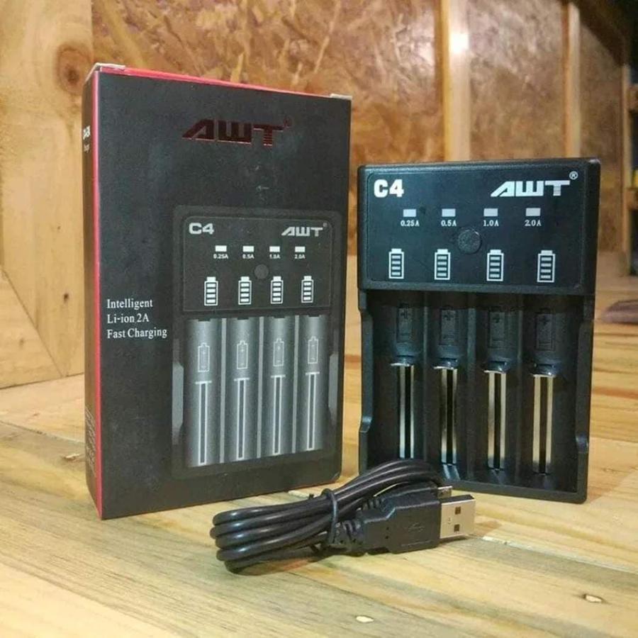 Jual FAST CHARGING BEST CHARGER 4 SLOT AWT C4 C4 Not nitecore i4 d4 d2 ...