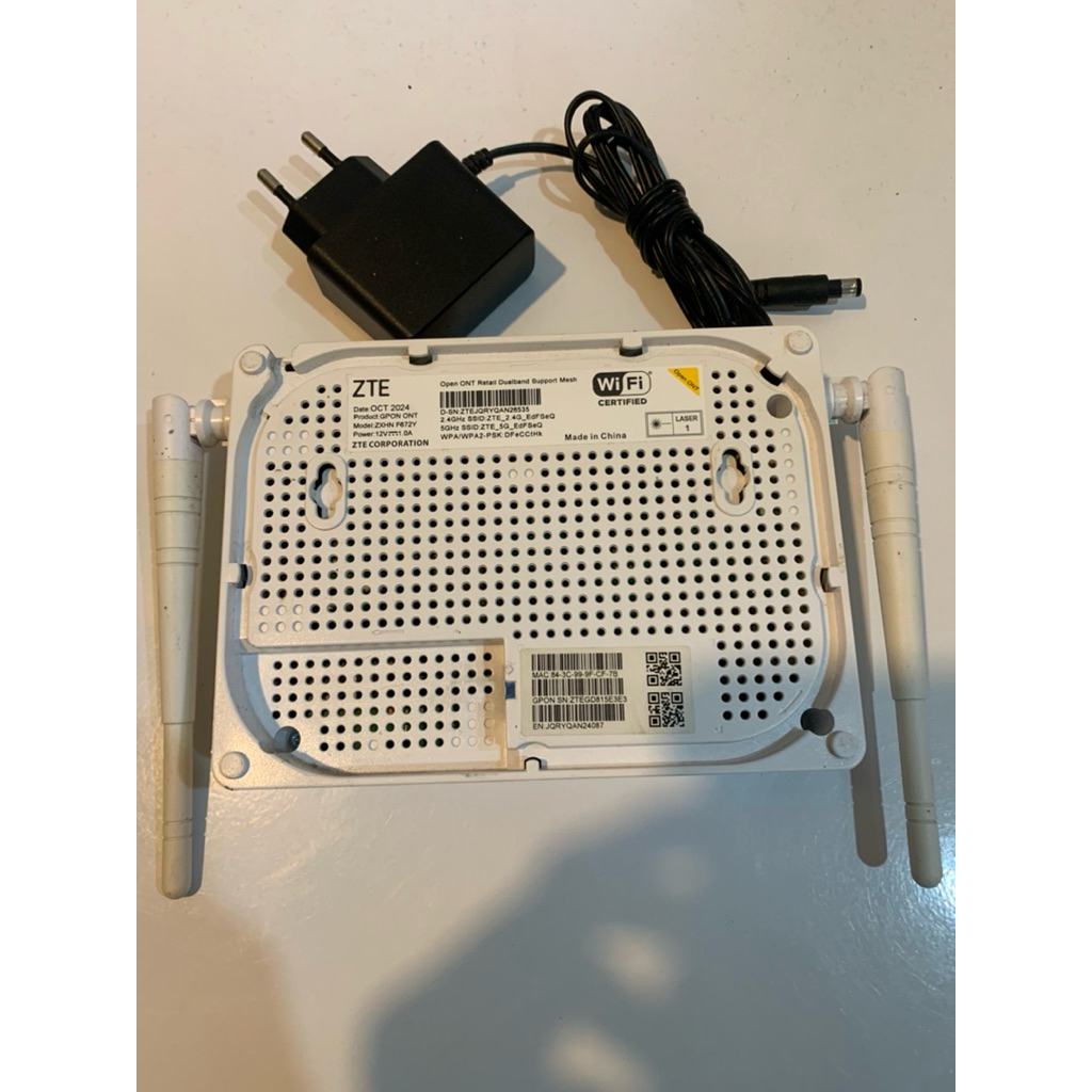 Jual Router Wifi GPON ONT ZXHN F672Y Dual Band Port Biru + Adaptor Ori ...