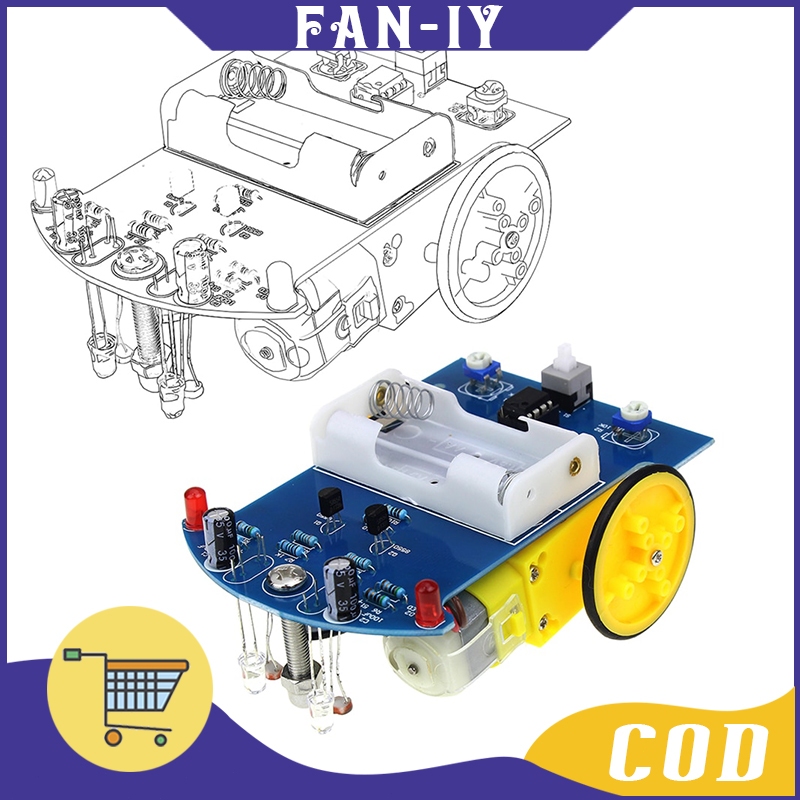 Jual Robot Line Follower D2-1 DIY Line Tracking Car Kit Smart Car Line ...