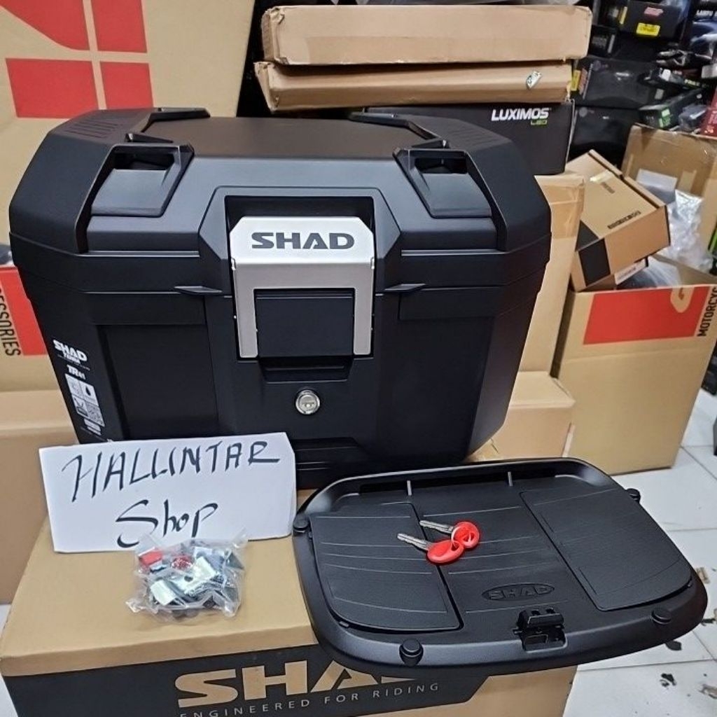 Jual SHAD TR41 with Backrest ukuran 41 liter box kotak shad TR41 100% original | Shopee Indonesia