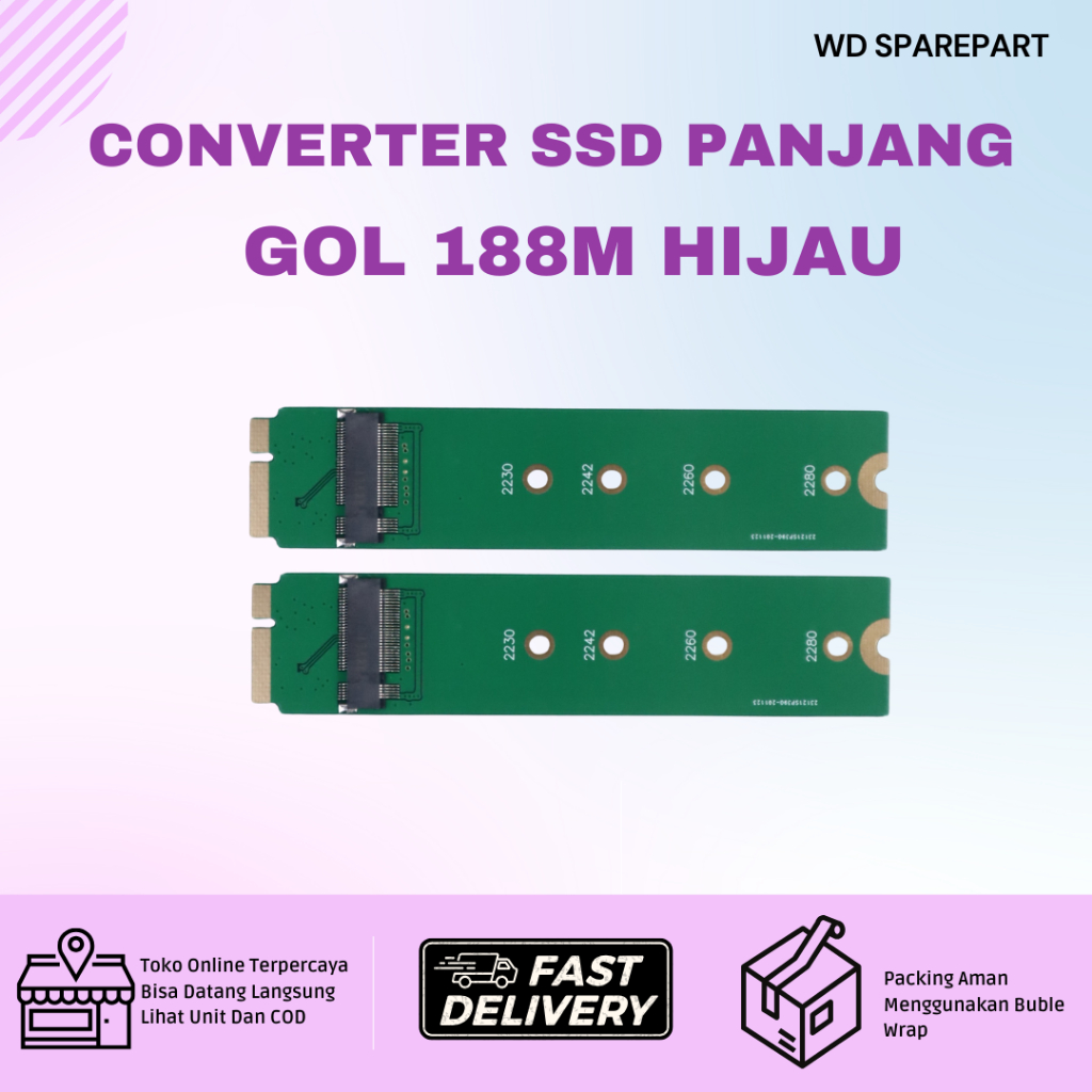 Jual Converter SSD M.2 NVMe ke PCIe – Panjang GOL 188M Hijau ...