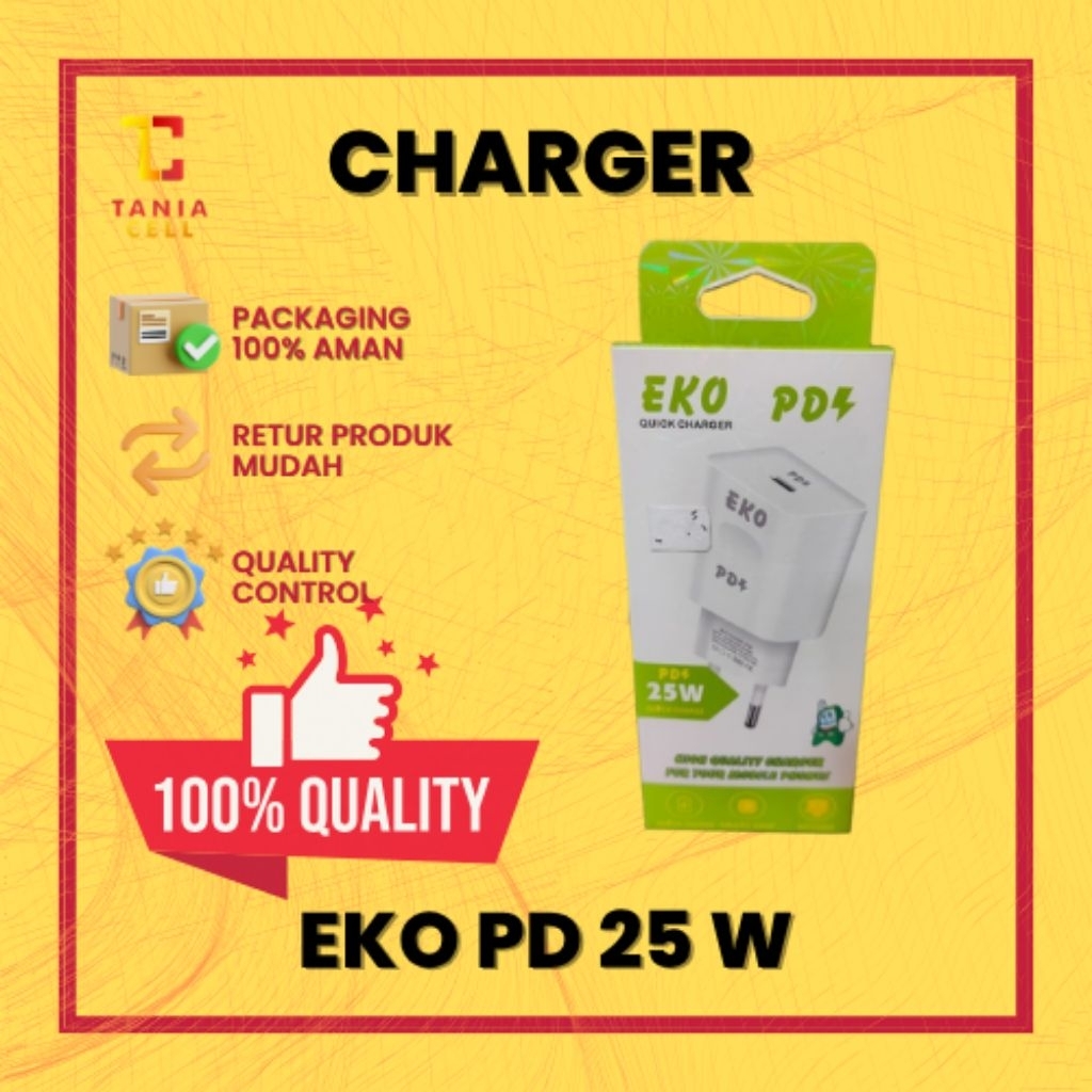 Jual ADAPTOR EKO TYPE C 25W | Shopee Indonesia