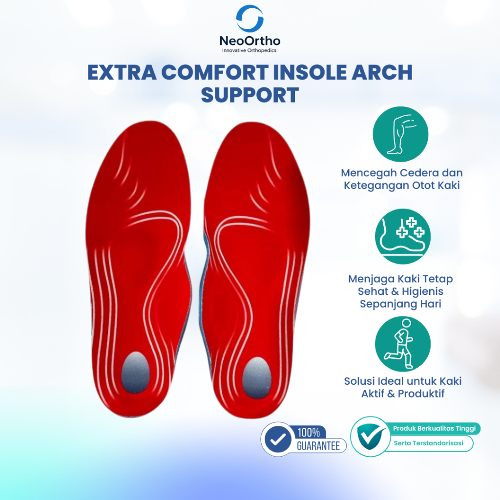 Jual NeoOrtho - Extra Comfort Insole Arch Support Insole Sepatu Alas ...