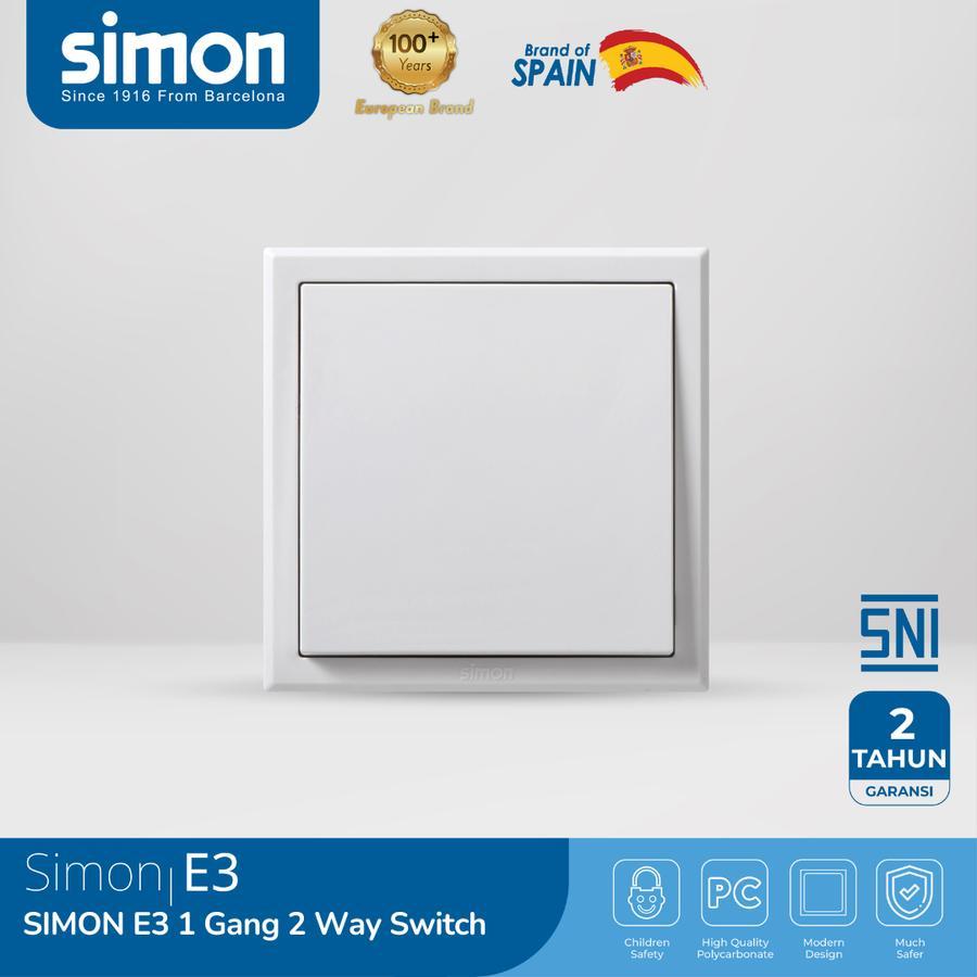 Jual Simon E3 301012 1 Gang 2 Way Switch Saklar Hotel Engkel | Shopee ...