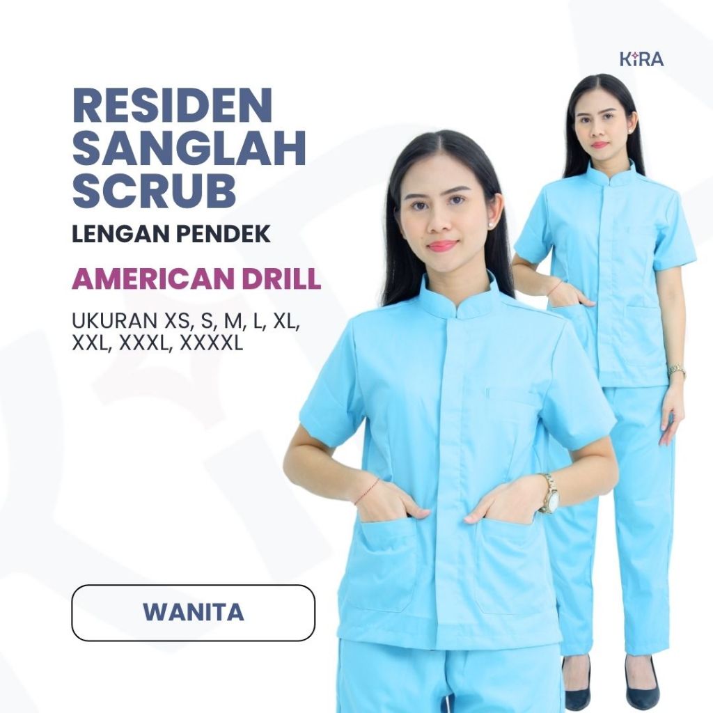 Jual Residen Sanglah Scrub Drill Perempuan - Baju Jaga/ Baju Oka ...