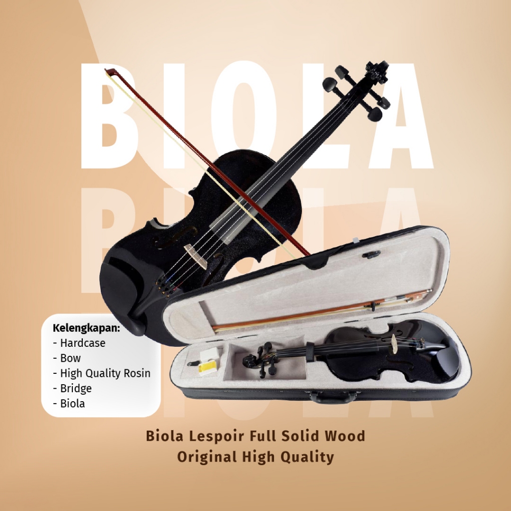 Jual Biola Violin 4/4 Full Solid Wood Lespoir Hardcase Bow Rosin VL-44B ...