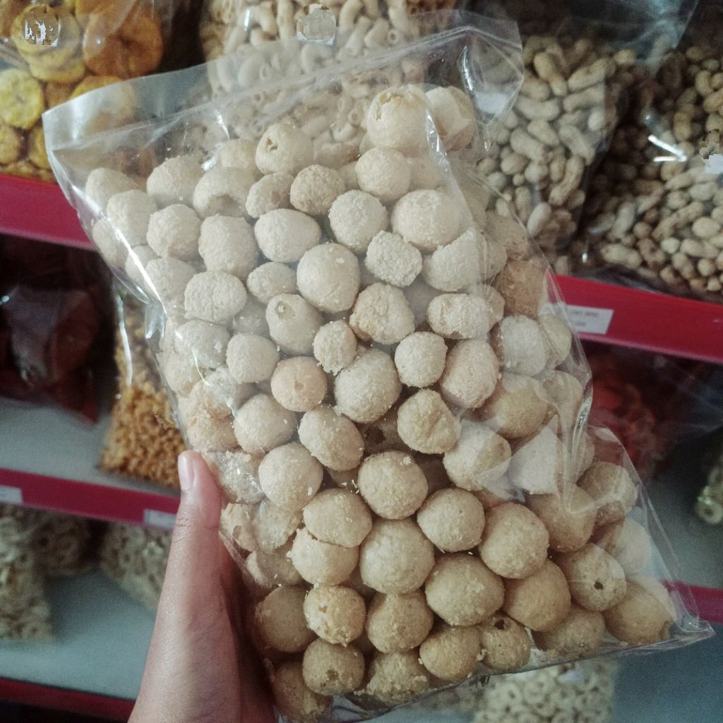 Jual Tahu Bulat Mini 250 gram | Keripik Tahu Bulat Krispi | Kerupuk ...