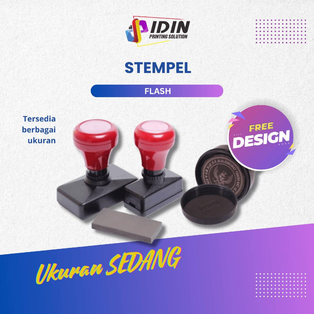 Jual Stempel Sedang Standard Custom Berbagai Ukuran Perusahaan Instansi ...