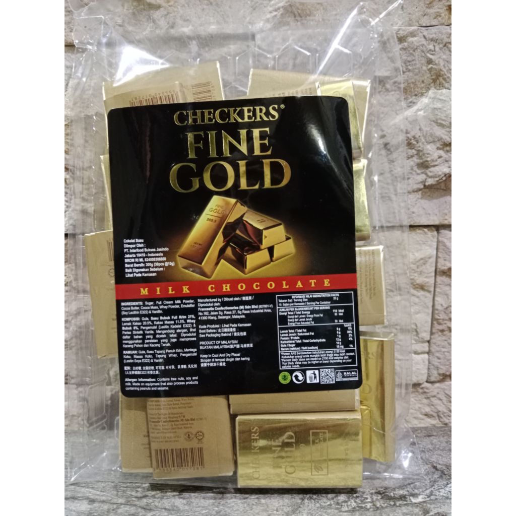 Jual CHECKERS FINE GOLD / MILK CHOCOLATE 300 gram | Shopee Indonesia