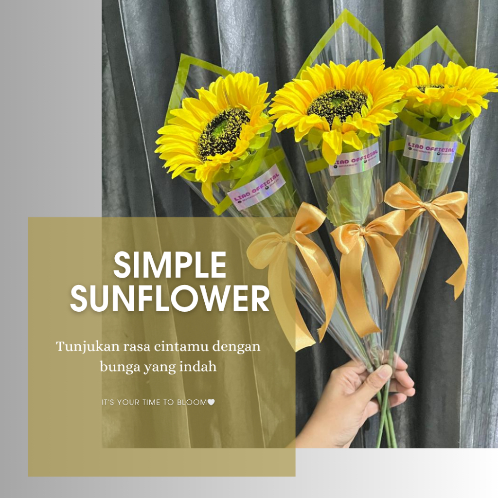 Jual Buket Bunga Wisuda Murah Simple Sunflower | Shopee Indonesia