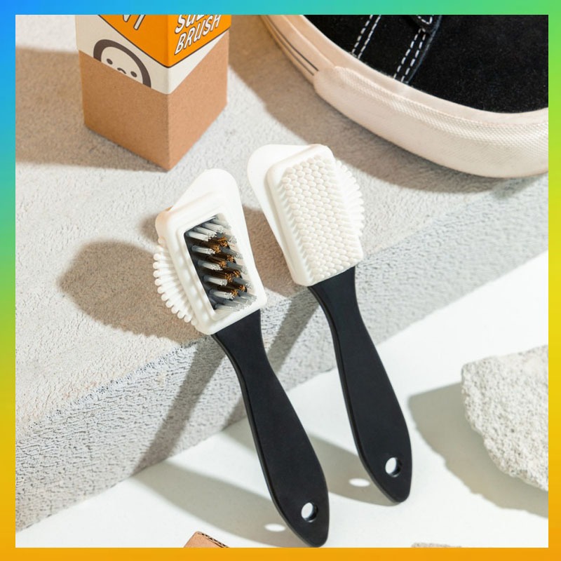 Jual Sikat Sepatu Suede 3 Sisi Nubuck Brush Alat Sikat Sepatu 3 Sisi ...