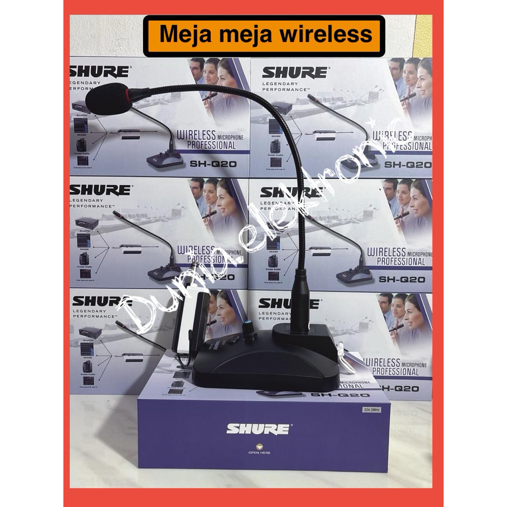 Jual Mic meja wireless / mic wireless podium SH - Q20 mic meja mic ...