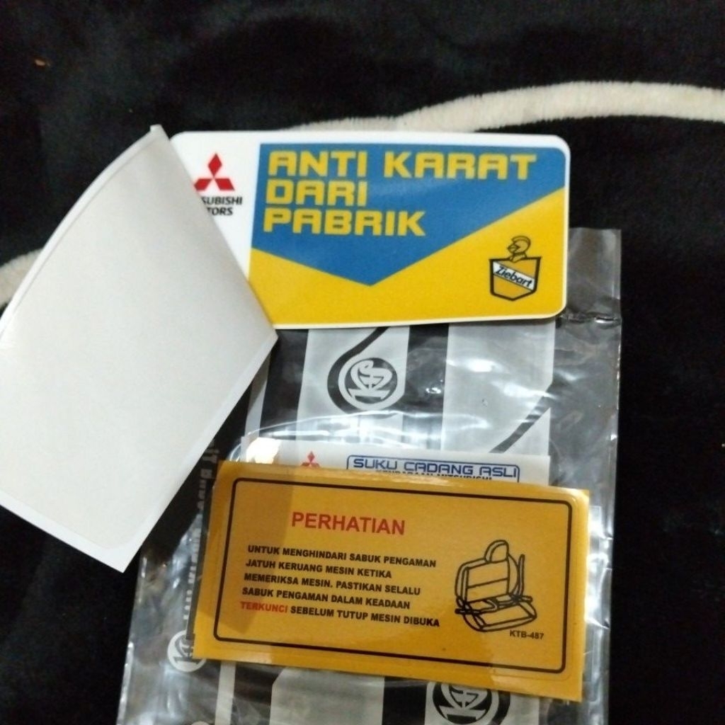 Jual Stiker Anti Karat Dari Pabrik sticker perhatian sabuk PS100 PS120 ...