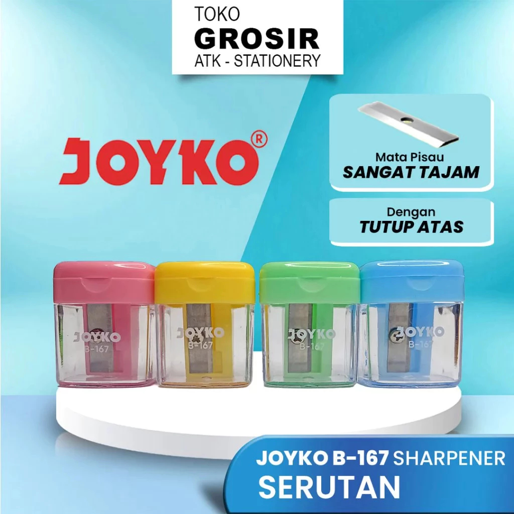 Jual (LIVE) RAUTAN JOYKO B-167 Warna Pastel / SHARPENER JOYKO B-167 (1 ...