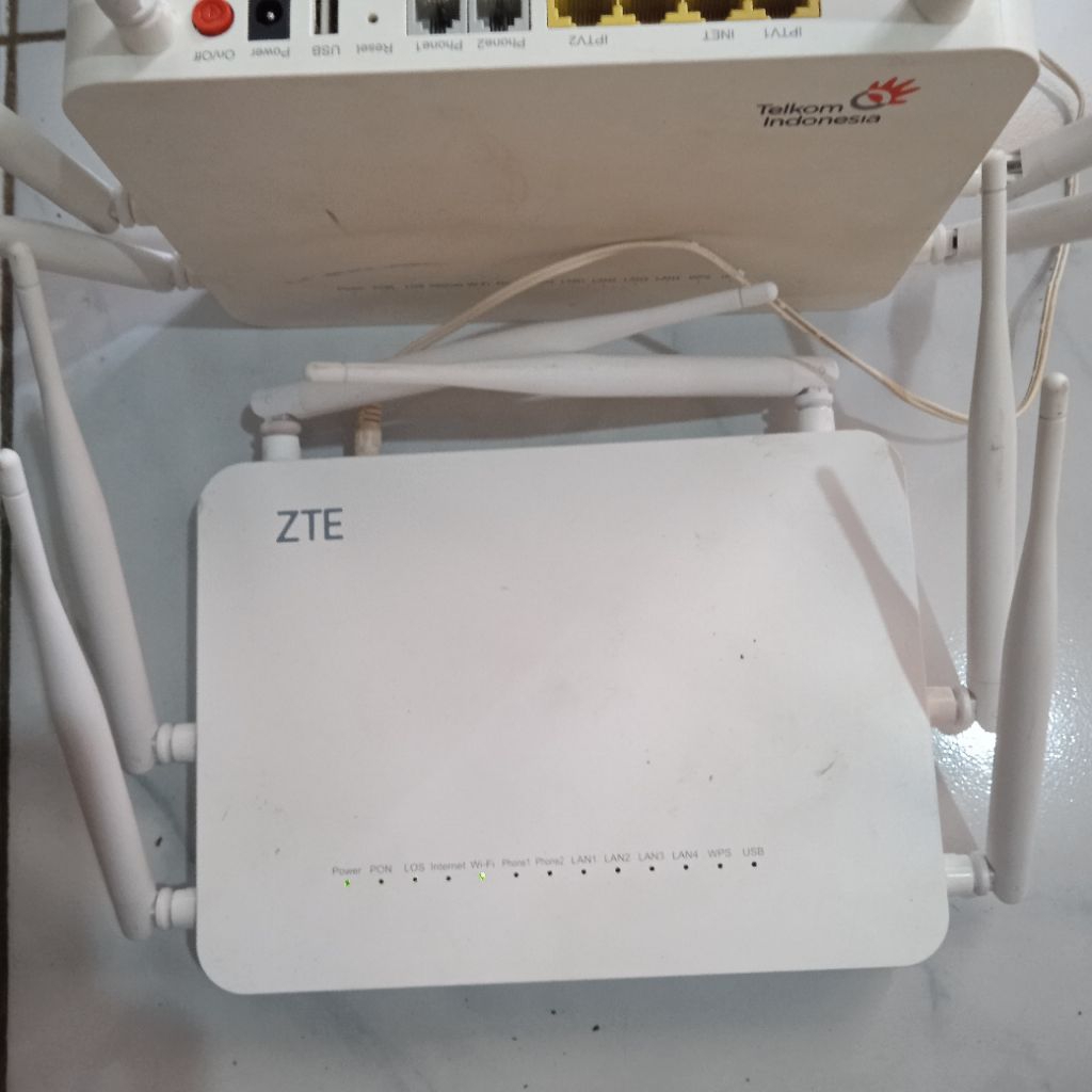 Jual Router ZTE F670 premium dualband 2,4 Ghz 5Ghz ONT 6 antena ...