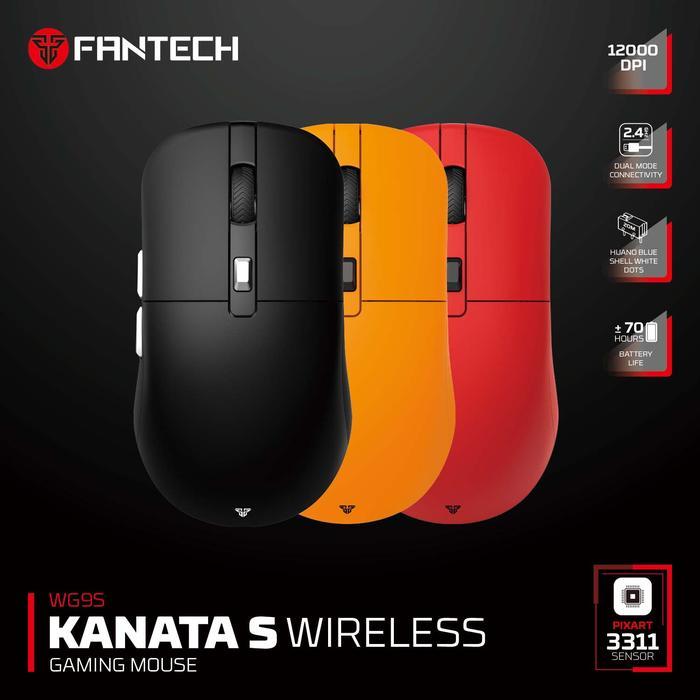 Jual Fantech KANATA WIRELESS Mouse Gaming Wireless RGB Macro WG9S | Shopee Indonesia