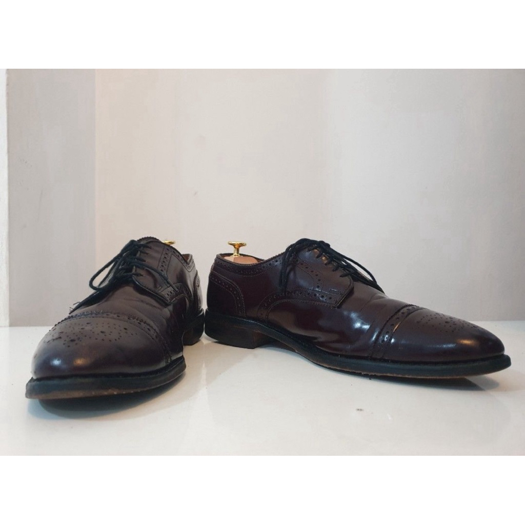 Jual Allen Edmonds Sanford Burgundy Wingtip USA Size 44.5 Preloved ...