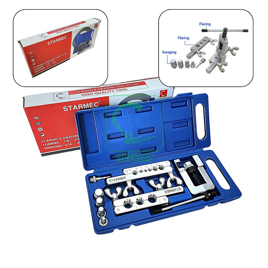 Jual Flaring Tool AC & Swaging Tool Pipa AC 275 Set Starmec | Shopee ...