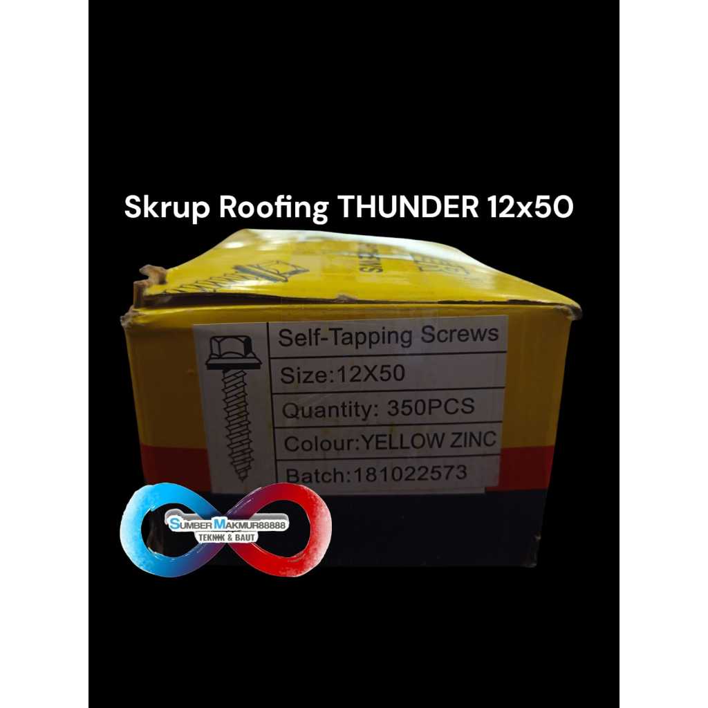 Jual BOX -Skrup Roofing kayu THUNDER 12 X 50 isi 350 pcs | Shopee Indonesia
