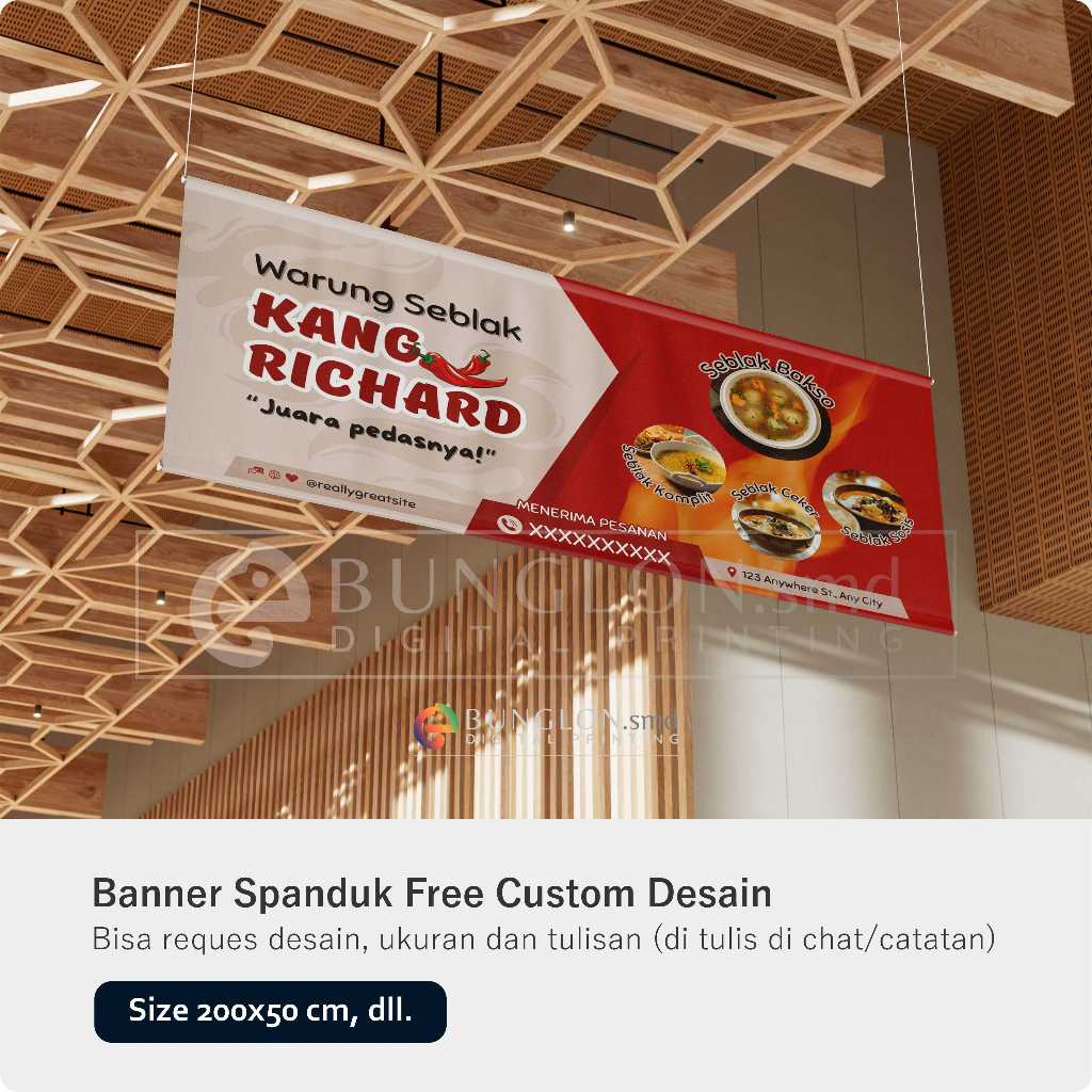 Jual Banner Spanduk Warung Seblak Free Custom Desain | Shopee Indonesia