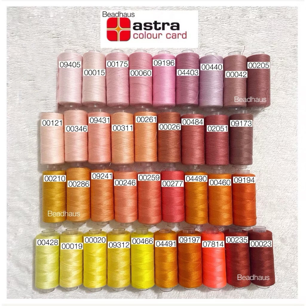 Jual Benang Jahit ASTRA Original 500 Yards Seri Warna Pink dan Kuning ...