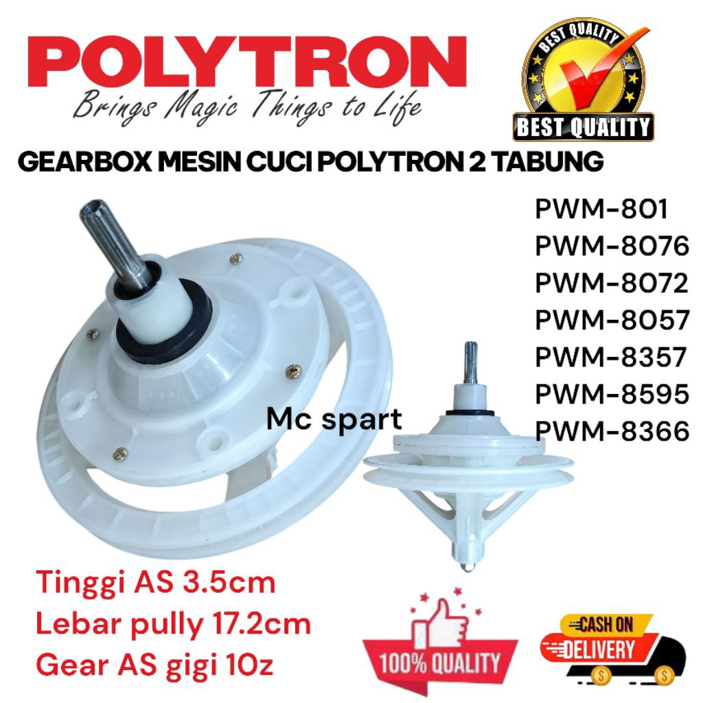 Jual GEARBOX POLYTRON PWM 801 PWM 8076 PWM 8072 PWM 8057 PWM 8357 PWM ...