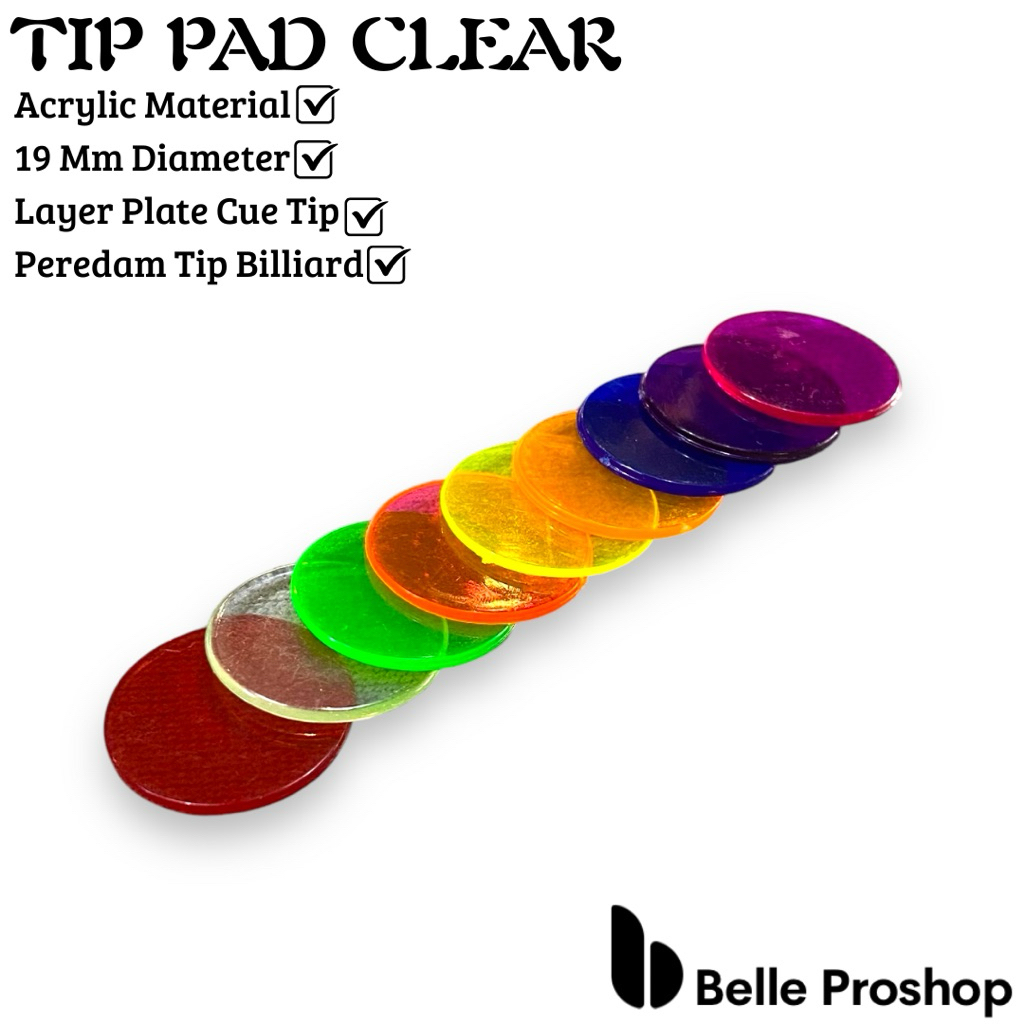 Jual Tip Pad Clear - Peredam Master Tip Billiard 1 Mm, Diameter 19 Mm ...