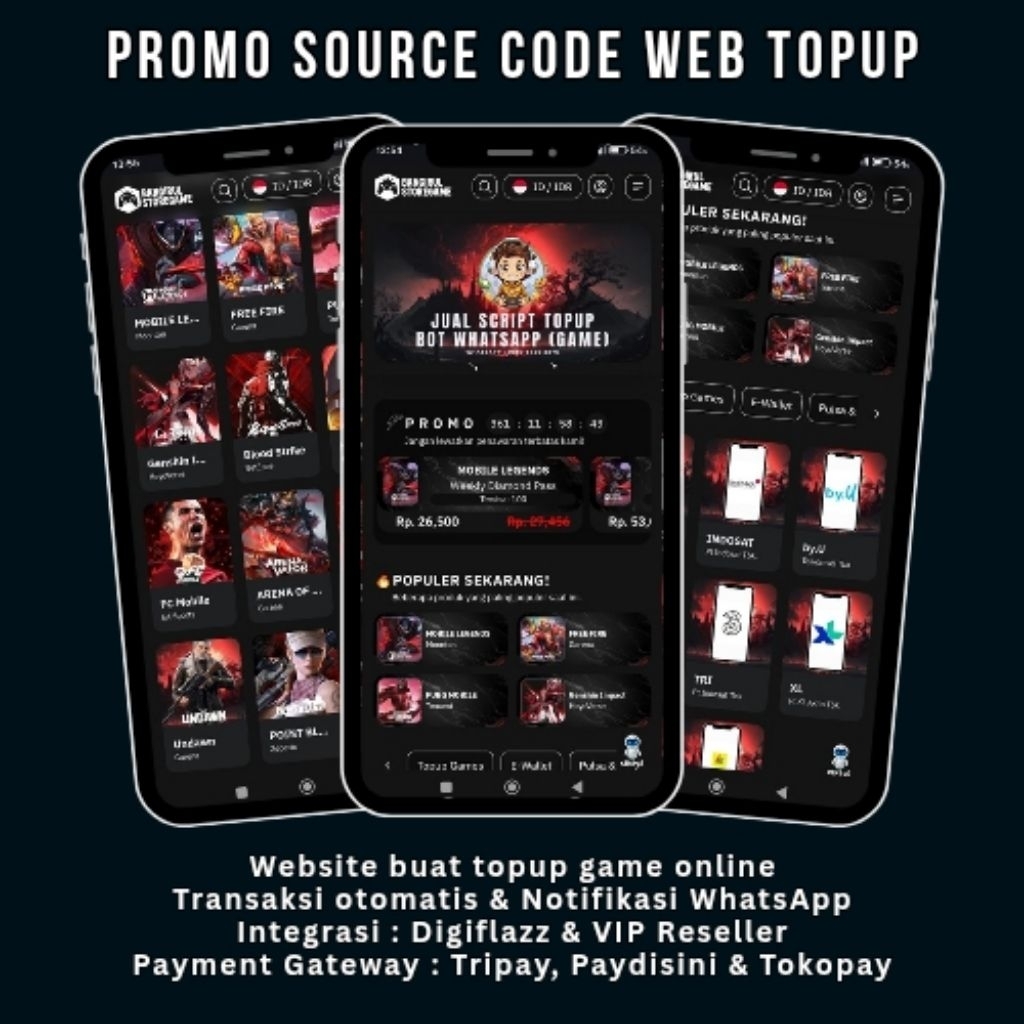 Jual (PROMO) Source Code Website Top Up Game Terbaru 2025 | Shopee Indonesia
