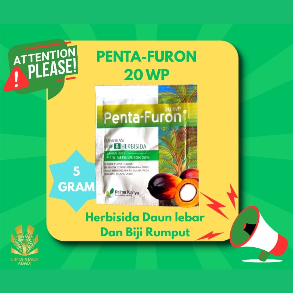 Jual Herbisida Sistemik PENTA-FURON 20 WP /Pembasmi Biji Gulma 5 gram ...