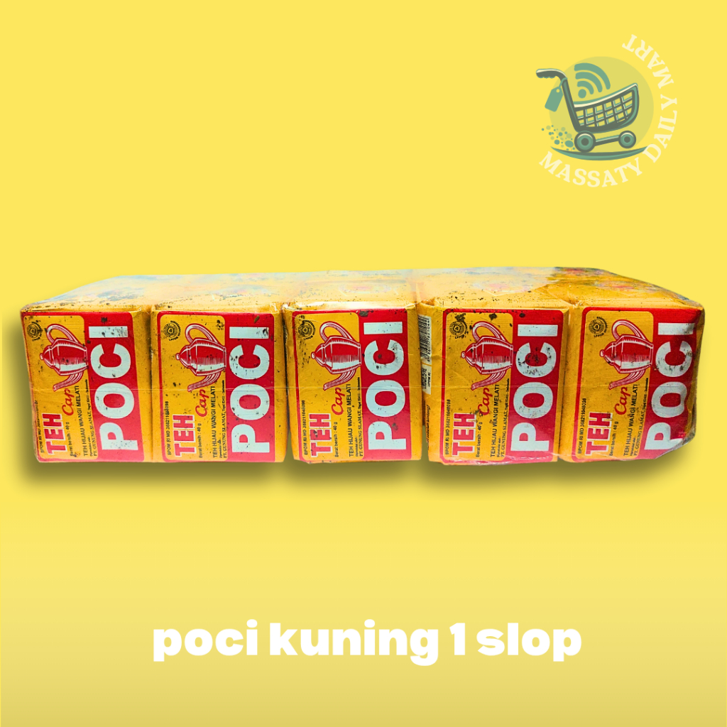 Jual TEH CAP POCI KUNING 1 SLOP = 10 PCS 40GRAM / Teh Poci Kuning ...