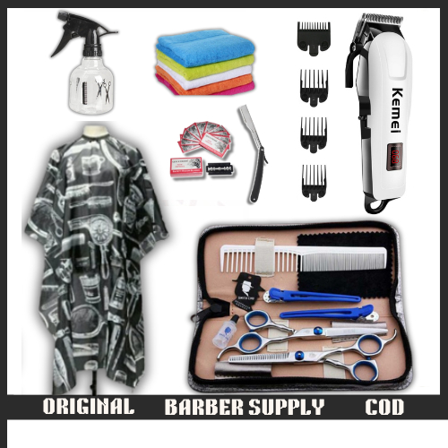 Jual [COD] Murah Paket Alat Cukur Rambut Elektrik Profesional Barbershop Gunting Rambut Gunting ...