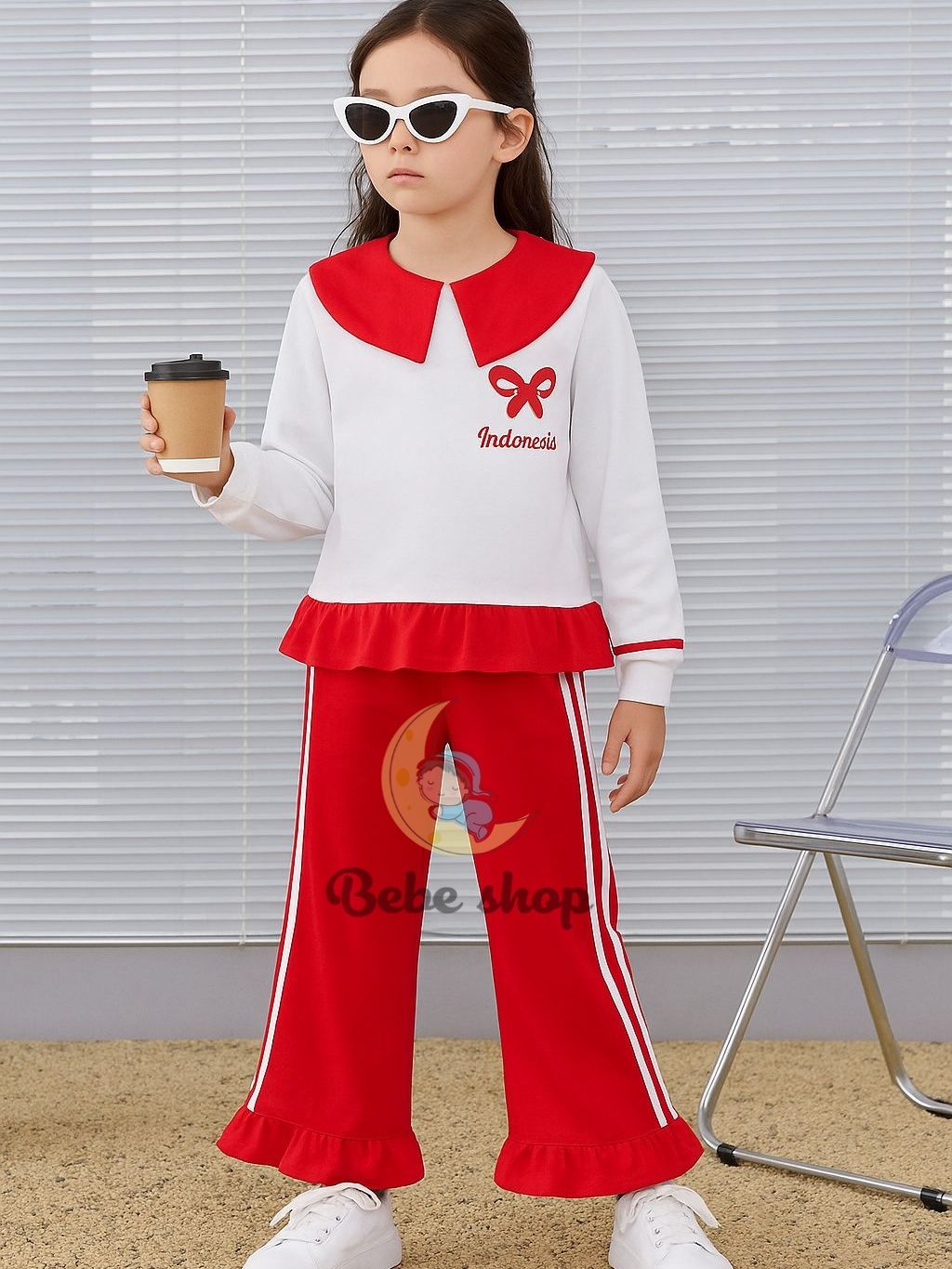 Jual Setelan anak perempuan merah putih kemerdekaan 17 agustus model terbaru celana cutbray usia ...