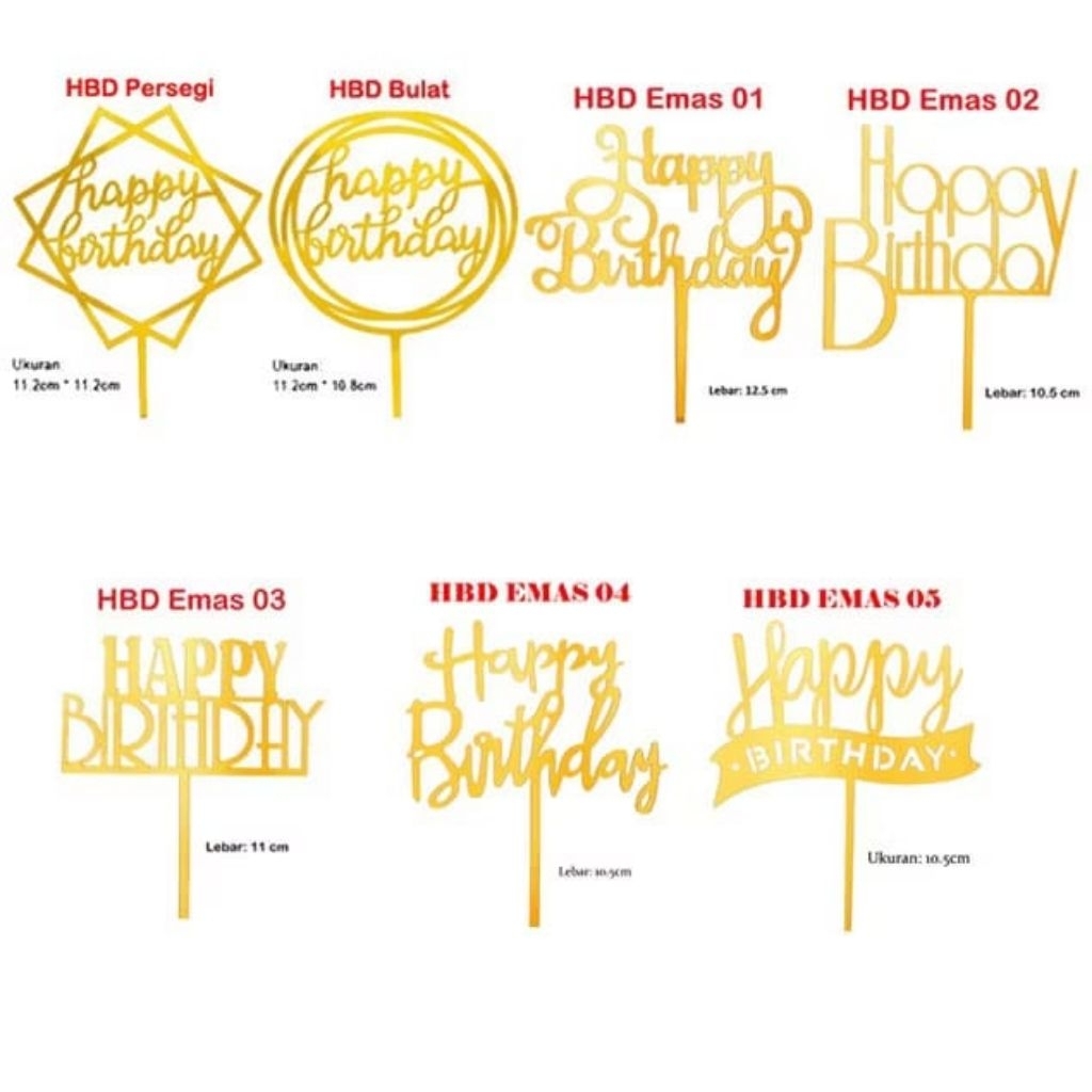 Jual Topper Happy Birthday Happy Anniversary Happy Graduation Happy ...