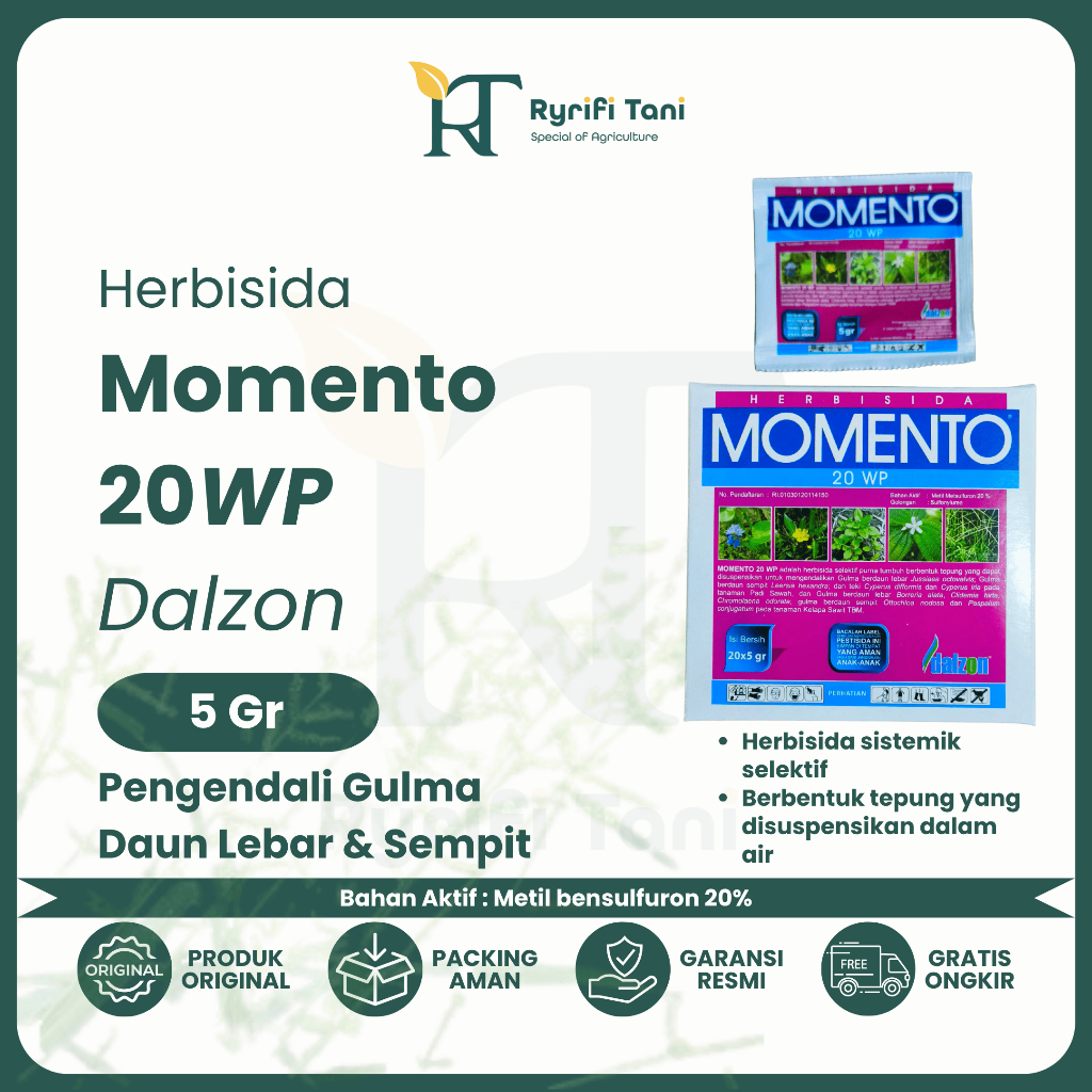 Jual Herbisida - Momento Herbisida 20WP 5 Gram Dalzon Gulma Daun Lebar ...