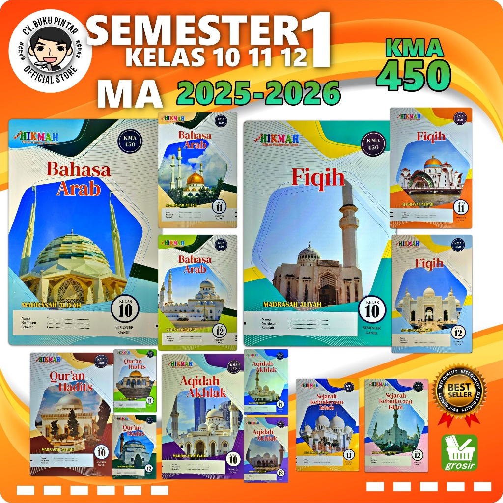Jual BUKU LKS MA SMA KELAS 10 11 12 SEMESTER 1 2025-2026 KMA 450 | HIKMAH | LKS BAHASA ARAB, LKS ...