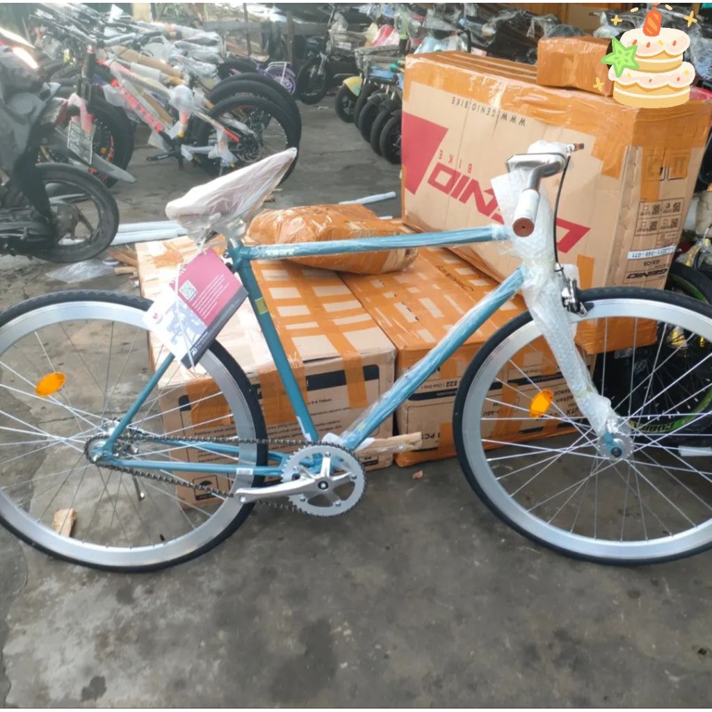 Jual Sepeda Fixie element Tory Stang lurus ban 700C | Shopee Indonesia