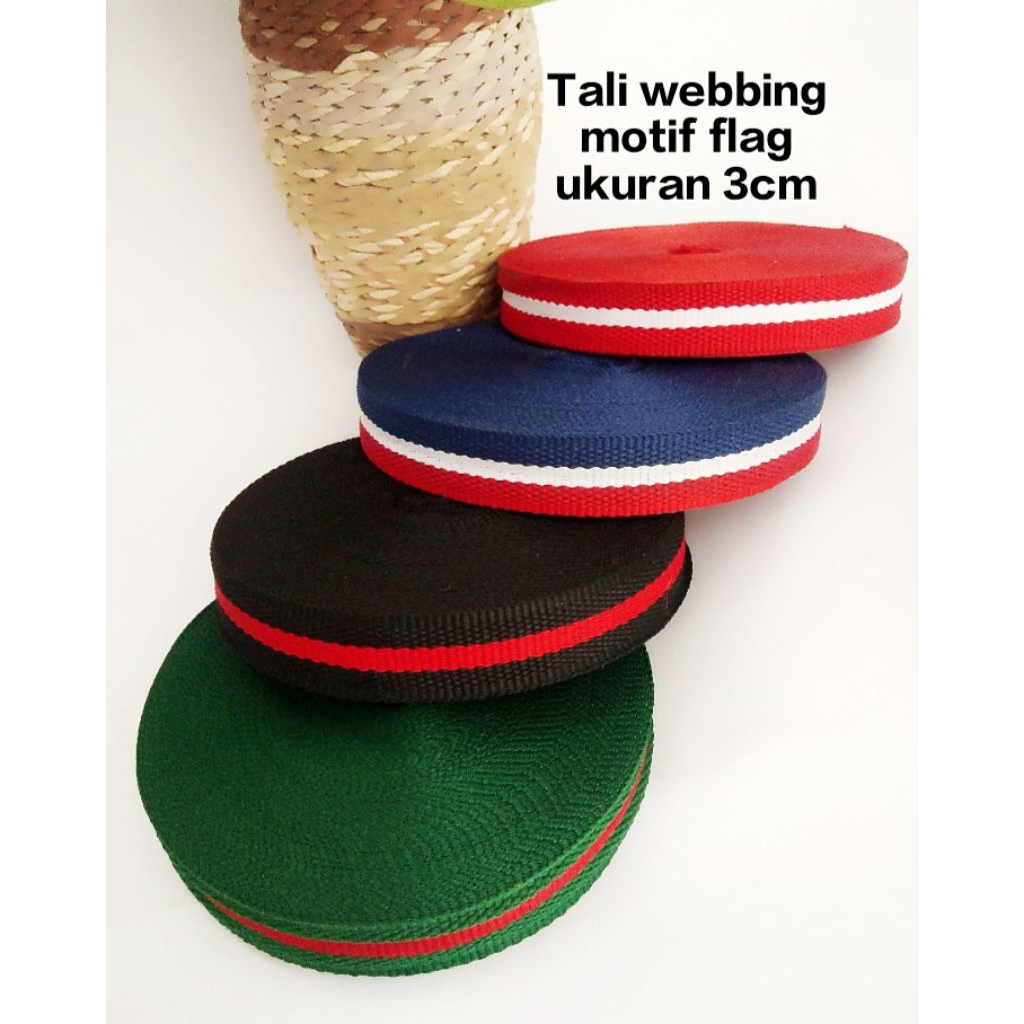 Jual webbing tali bisban terbaru KD95 ukuran 2,2 cm 1 roll panjang 20 ...