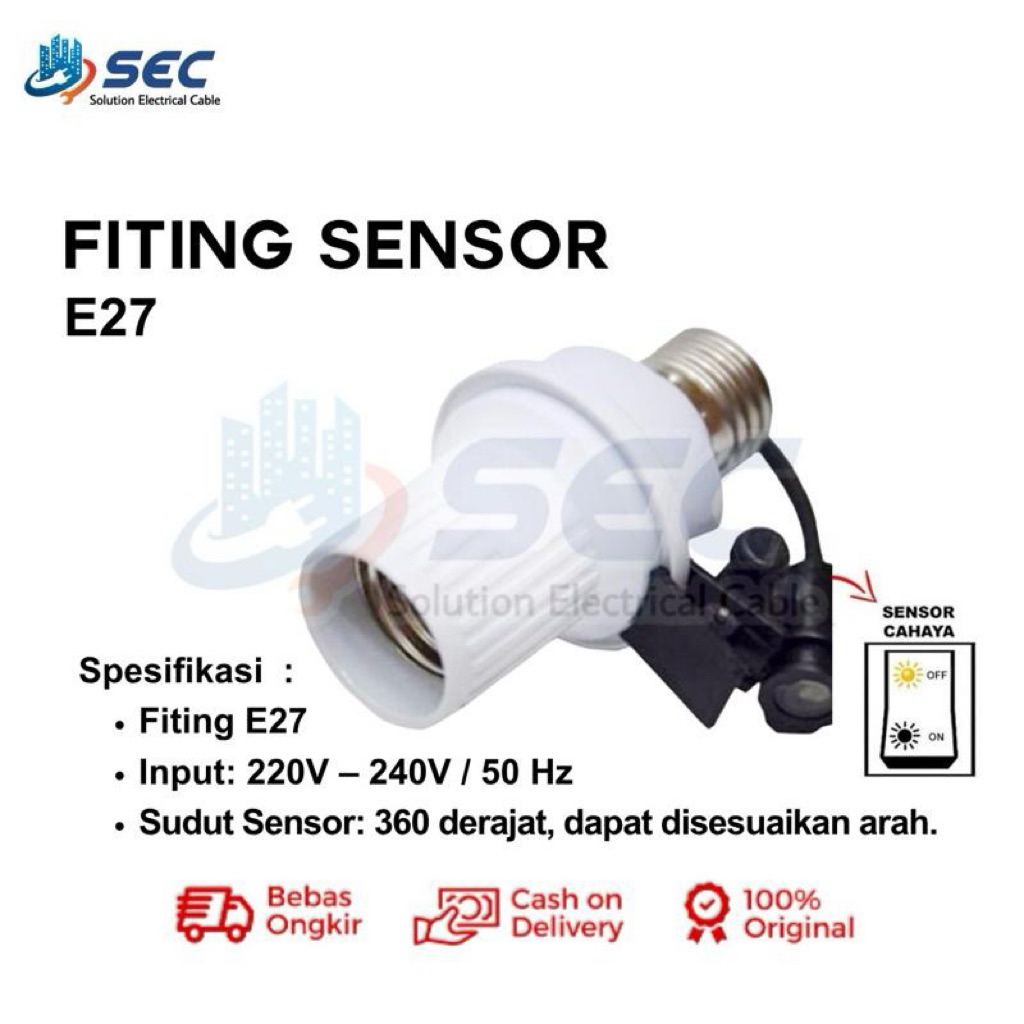 Jual Fitting Lampu Sensor Cahaya Otomatis E27 | Shopee Indonesia