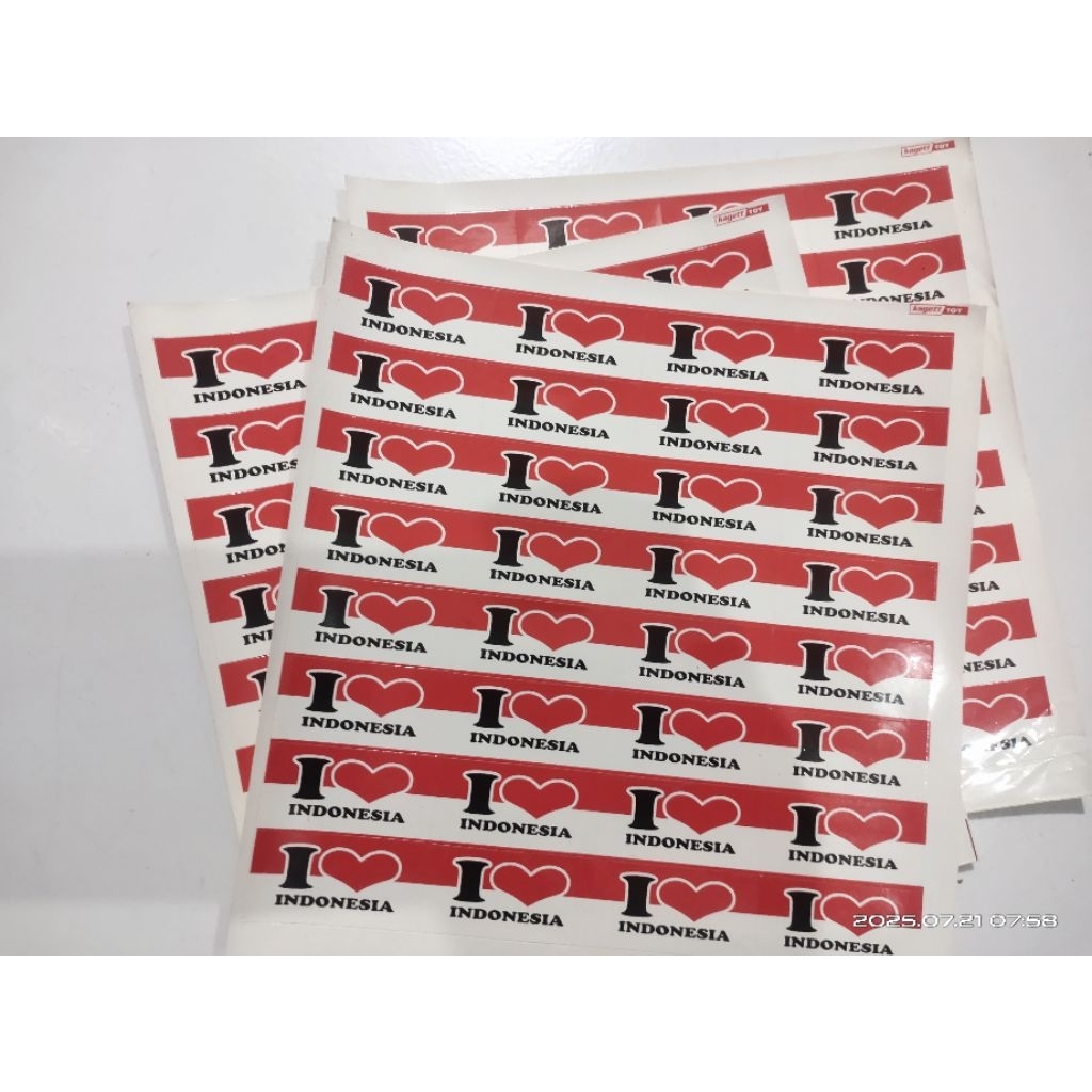 Jual 1LEMBAR STIKER MERAH PUTIH ILOVE INDONESIA | Shopee Indonesia