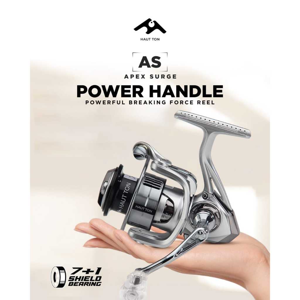 Jual Reel captain hautton apex surge power handle super halus Nylon ...
