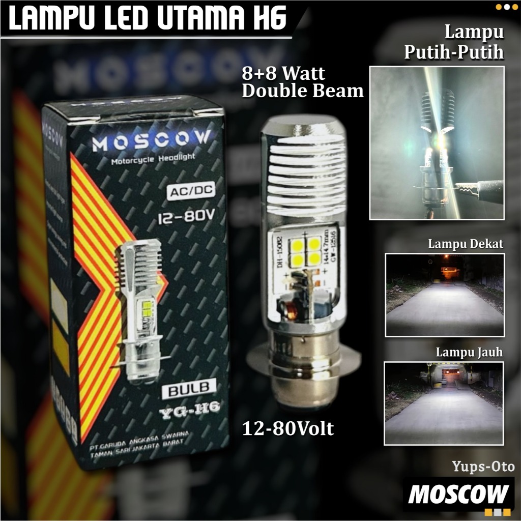 Jual Lampu Depan / Lampu Utama H6 Led 2 sisi AC DC YG-H6 Premium Super ...
