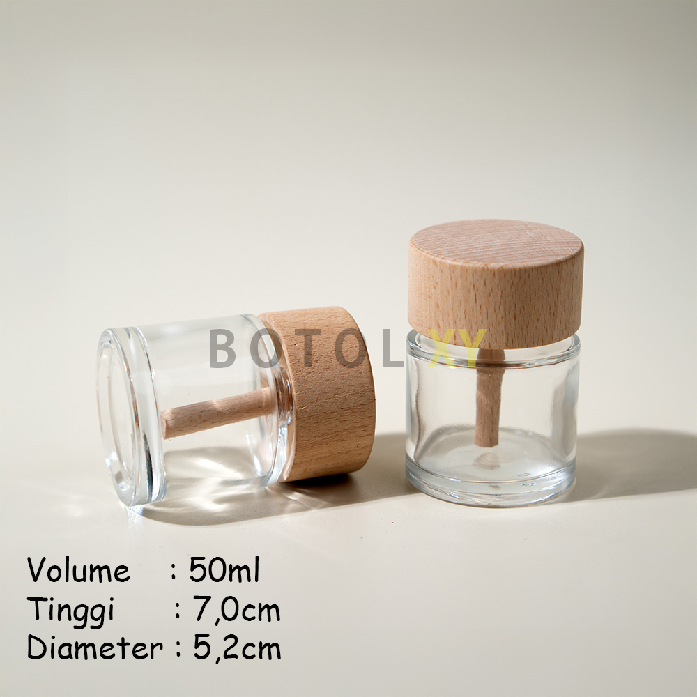Jual Botol Kosong Car Diffuser 50ml – Botol Kaca Transparan & Tutup ...