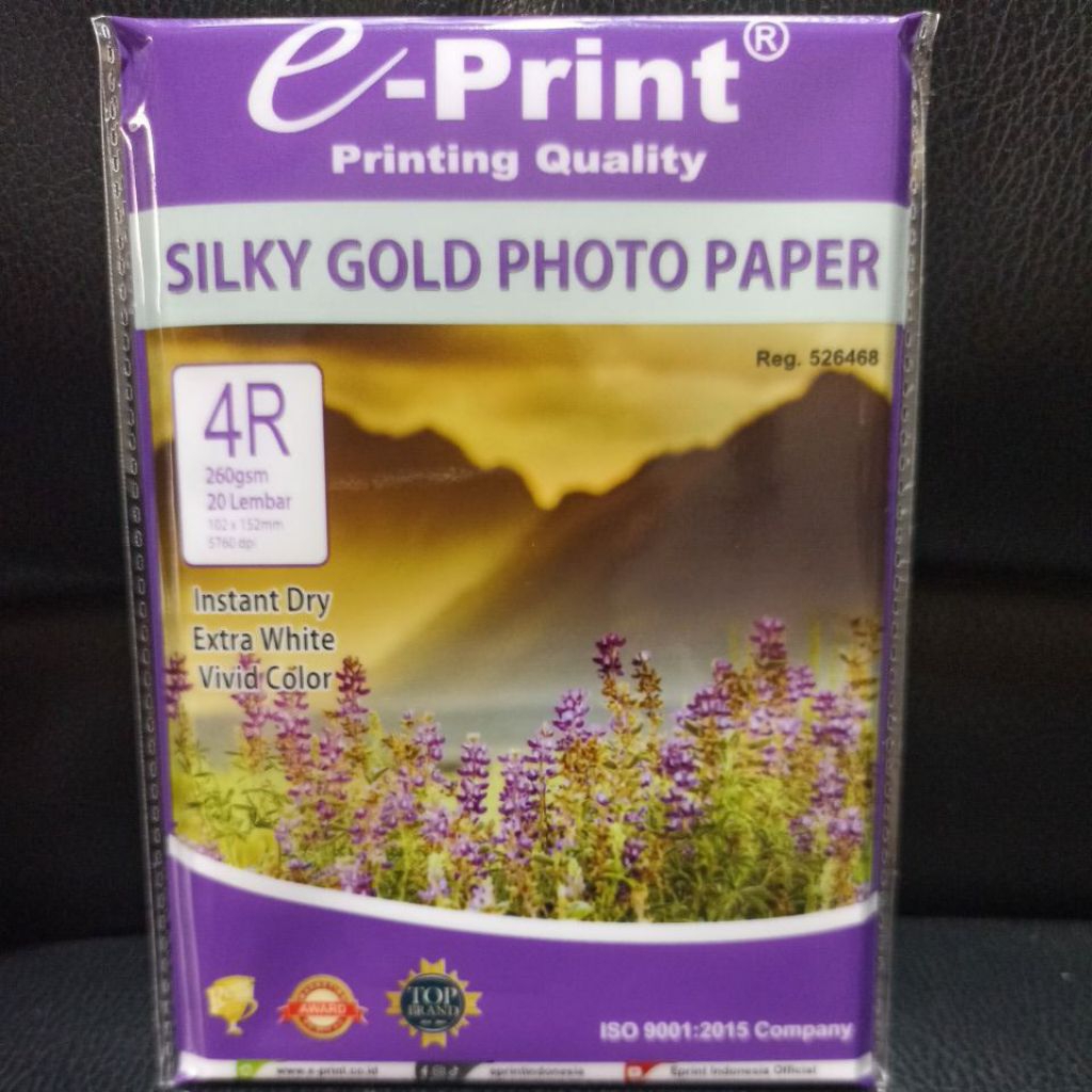 Jual Kertas Foto 4R Silky e-print Photo Paper 260Gsm 20 Lembar | Shopee ...