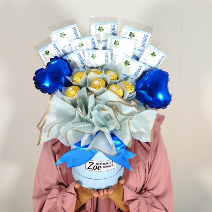 Jual FERRERO MONEY BOX - BOX BUNGA BLOOM BOX MONEY BOUQUET MONEY CAKE ...